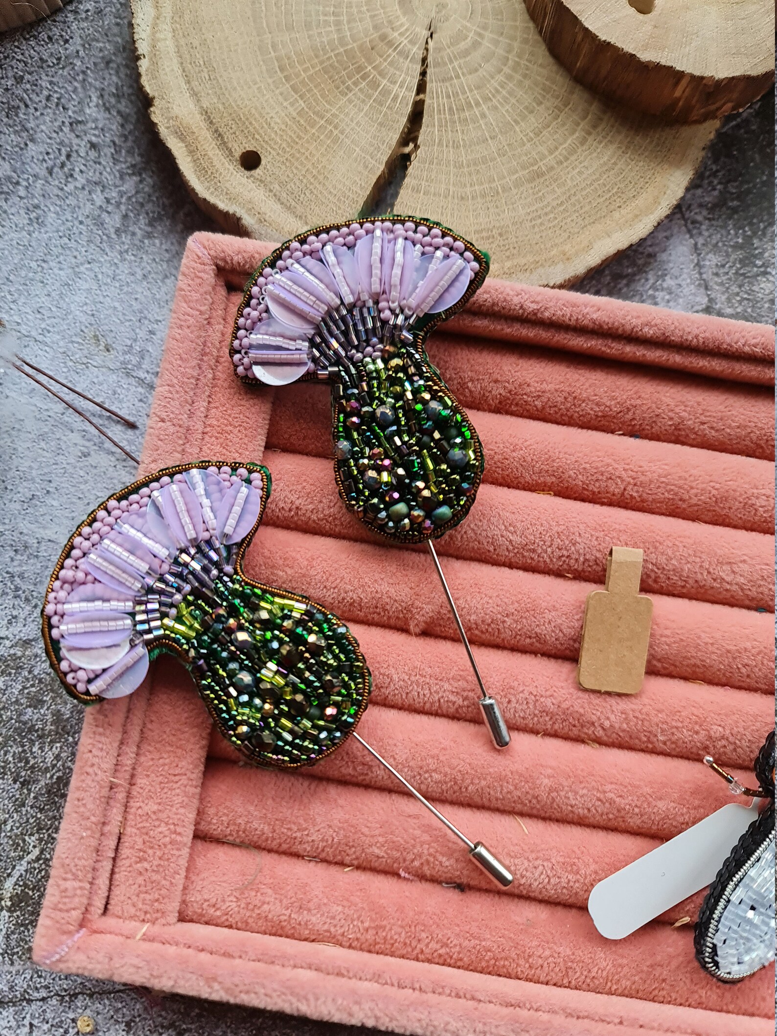 Thistle Flower Brooch Violet Flower Pin - Etsy