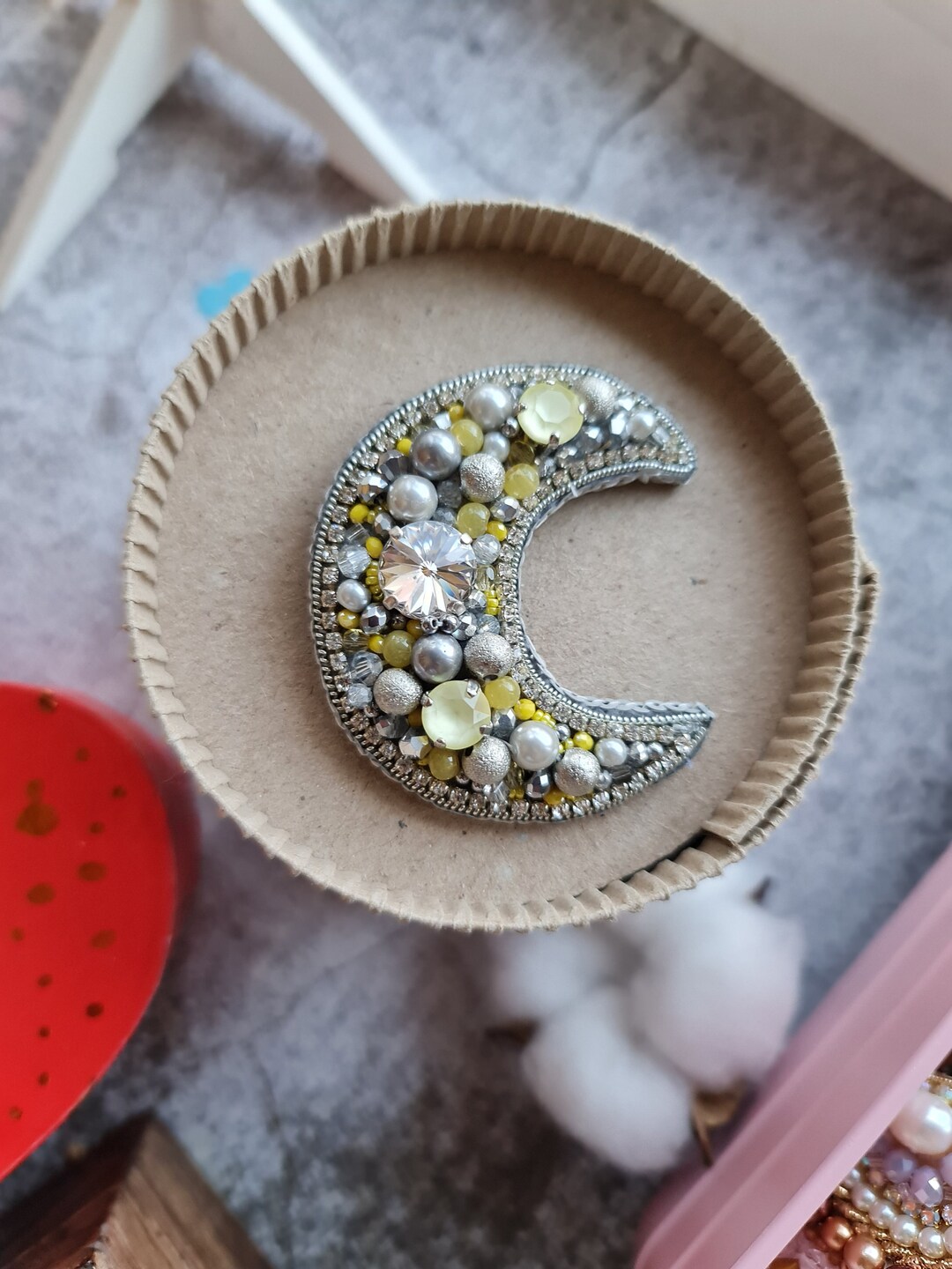 Moon Brooch, Celestial Pin, Nature Jewelry - Etsy