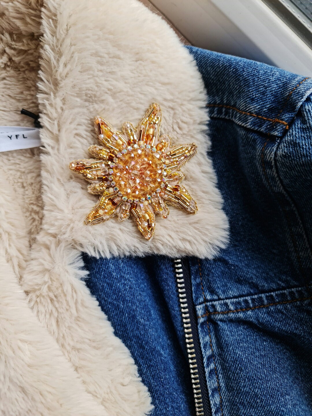 Sun and Moon Brooch, Celestial Pin Gift for Mother Day - Etsy