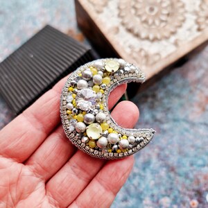 Moon Brooch, Celestial Pin, Nature Jewelry - Etsy