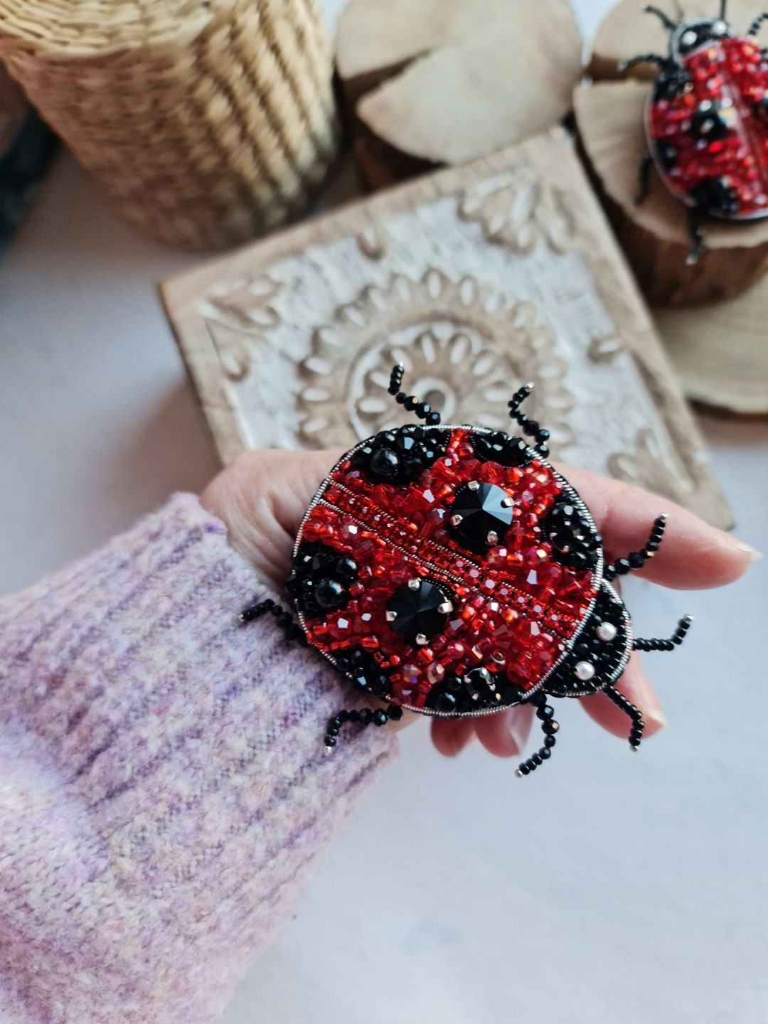 Ladybug Brooch, Bug Brooch, Gift for Husband - Etsy