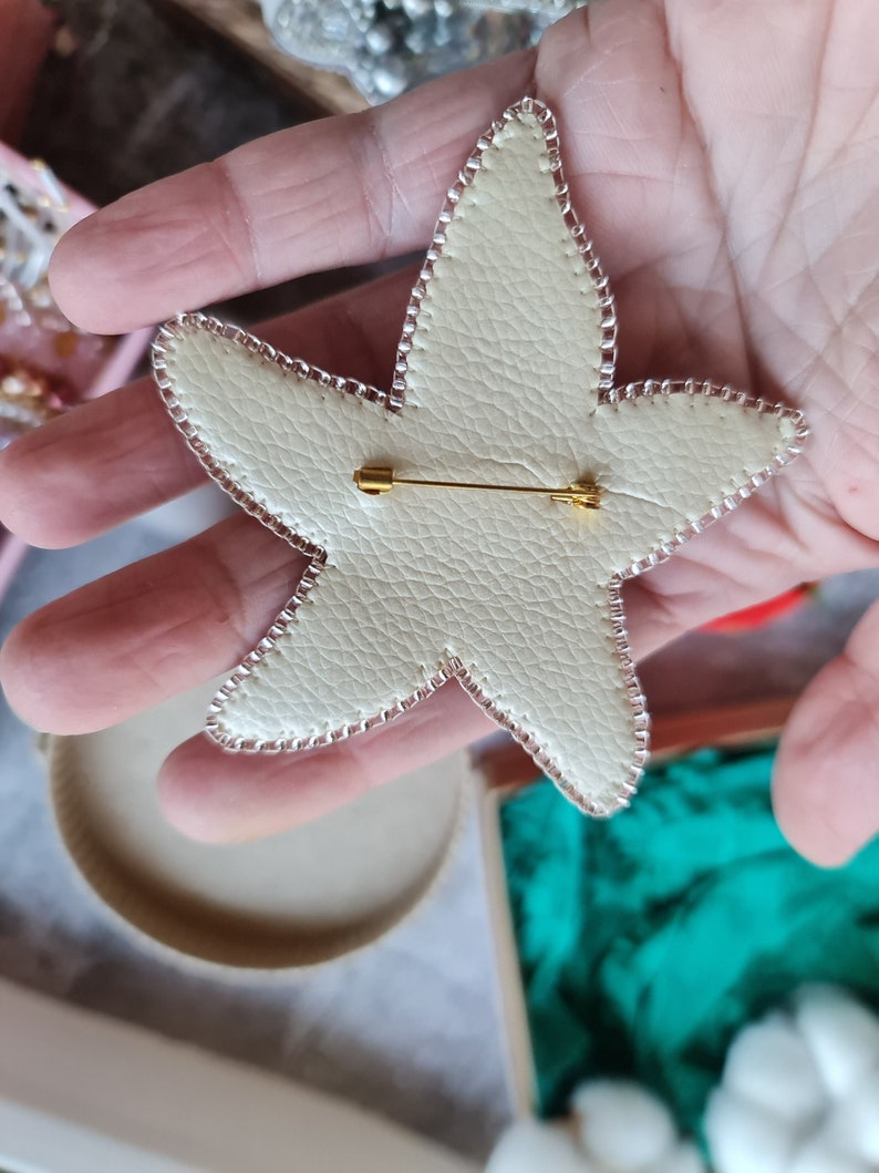Stellar Seas: Starfish Beaded Brooch - Ocean Jewelry Gift for Mother's ...