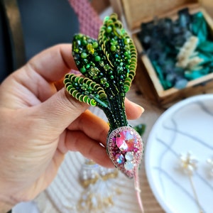 Crystal Radish Brooch: Handmade Vegetable Jewelry for a Unique Gift - Etsy