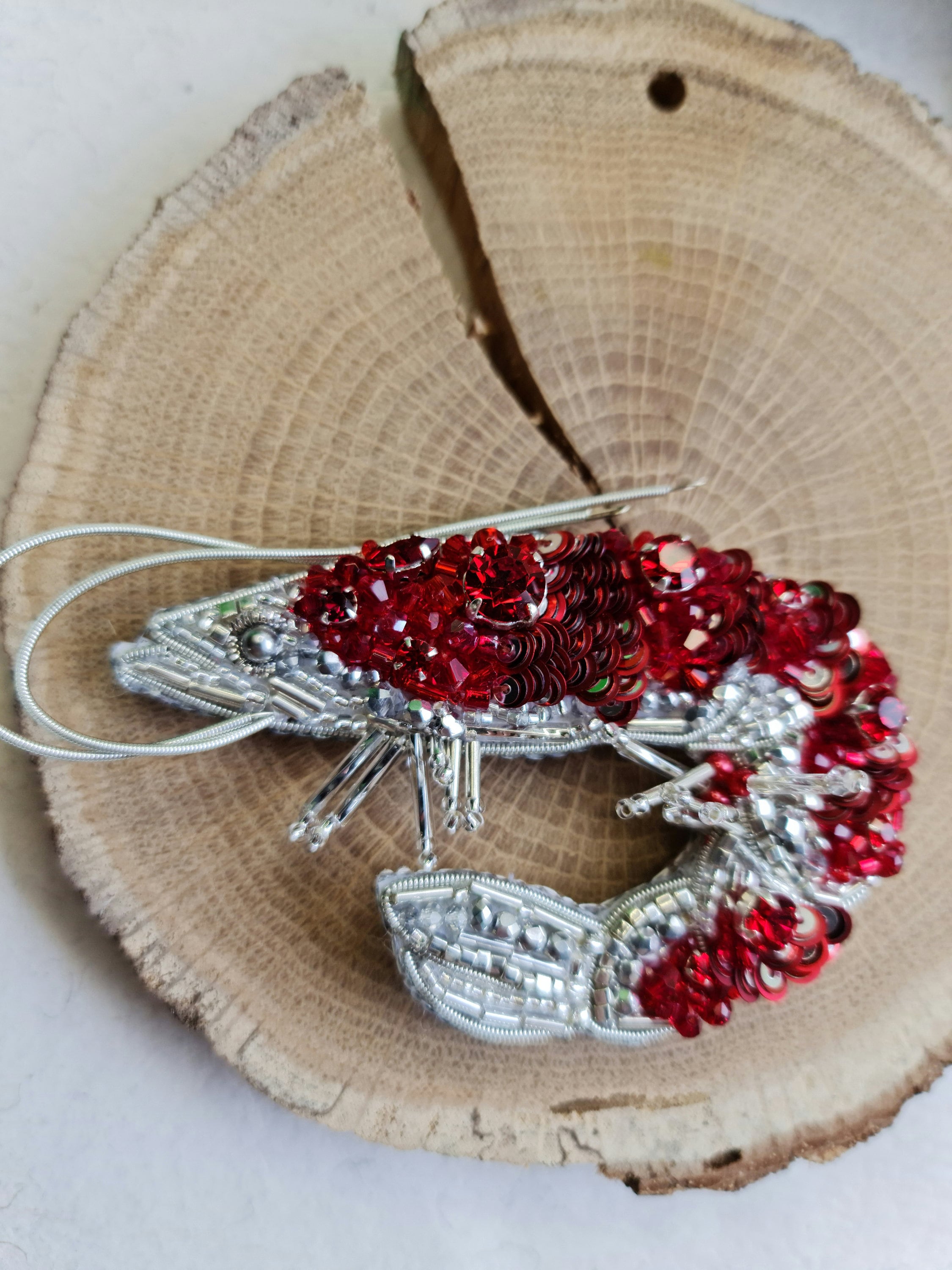 Shrimp Large Brooch, Animal Brooches for Women and Men - Etsy