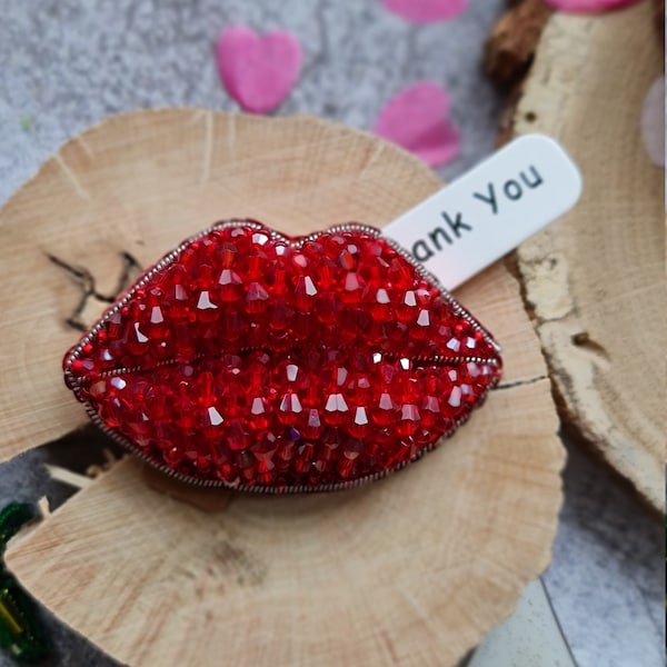 Beaded Brooch - Etsy