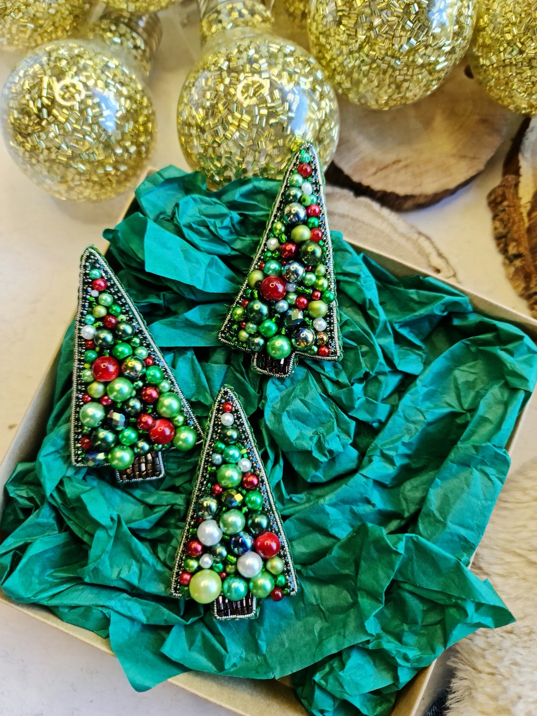 Christmas Pin and Brooch, Christmas Tree Pin, Holiday Gift - Etsy