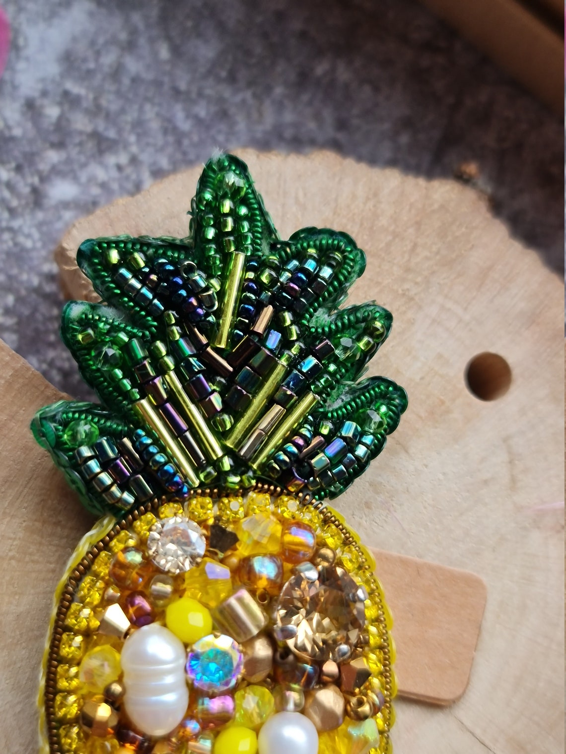 Pineapple Brooch, Fruit Kawaii Pin, Embroidery Jewelry - Etsy