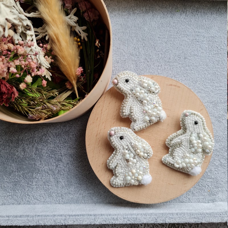 Rabbit Pin - Etsy