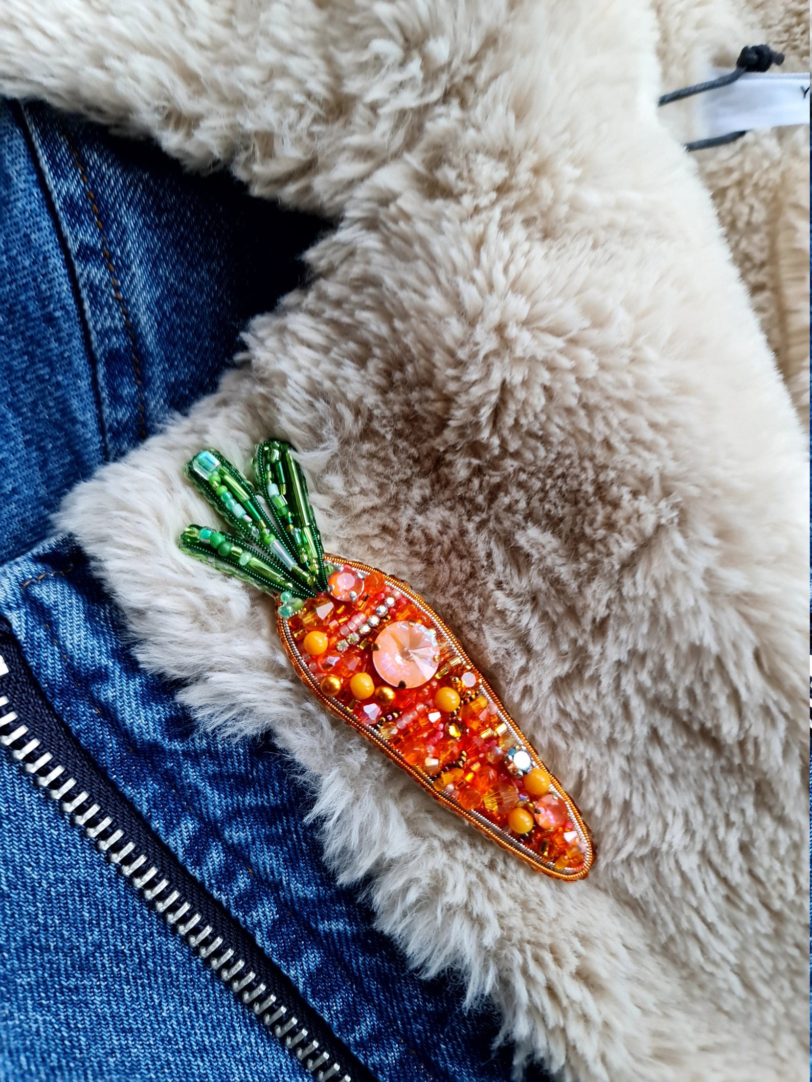 Gift Set of Vegetables Brooch, Purple Beet and Сarrots Crystal Pin - Etsy