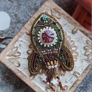 Rocket Embroidery Brooch, Cosmic Pin, Space Jewelry - Etsy