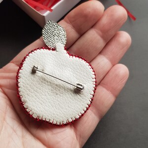 Cute Apple Fuit Pin, Apple Beaded Brooch, Nature Lover Gift - Etsy