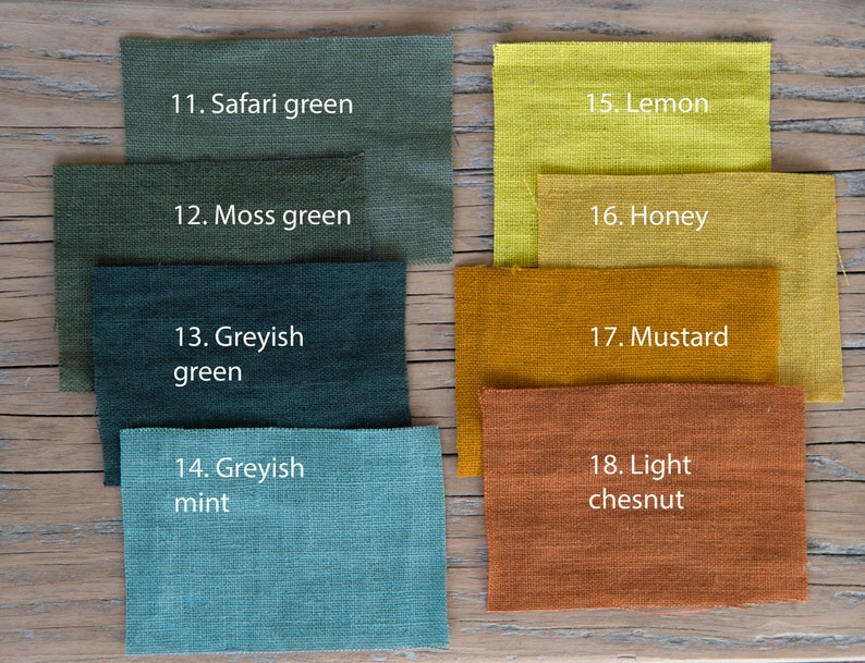 Set of Linen Samples for Softened Linen Linen Fabric - Etsy