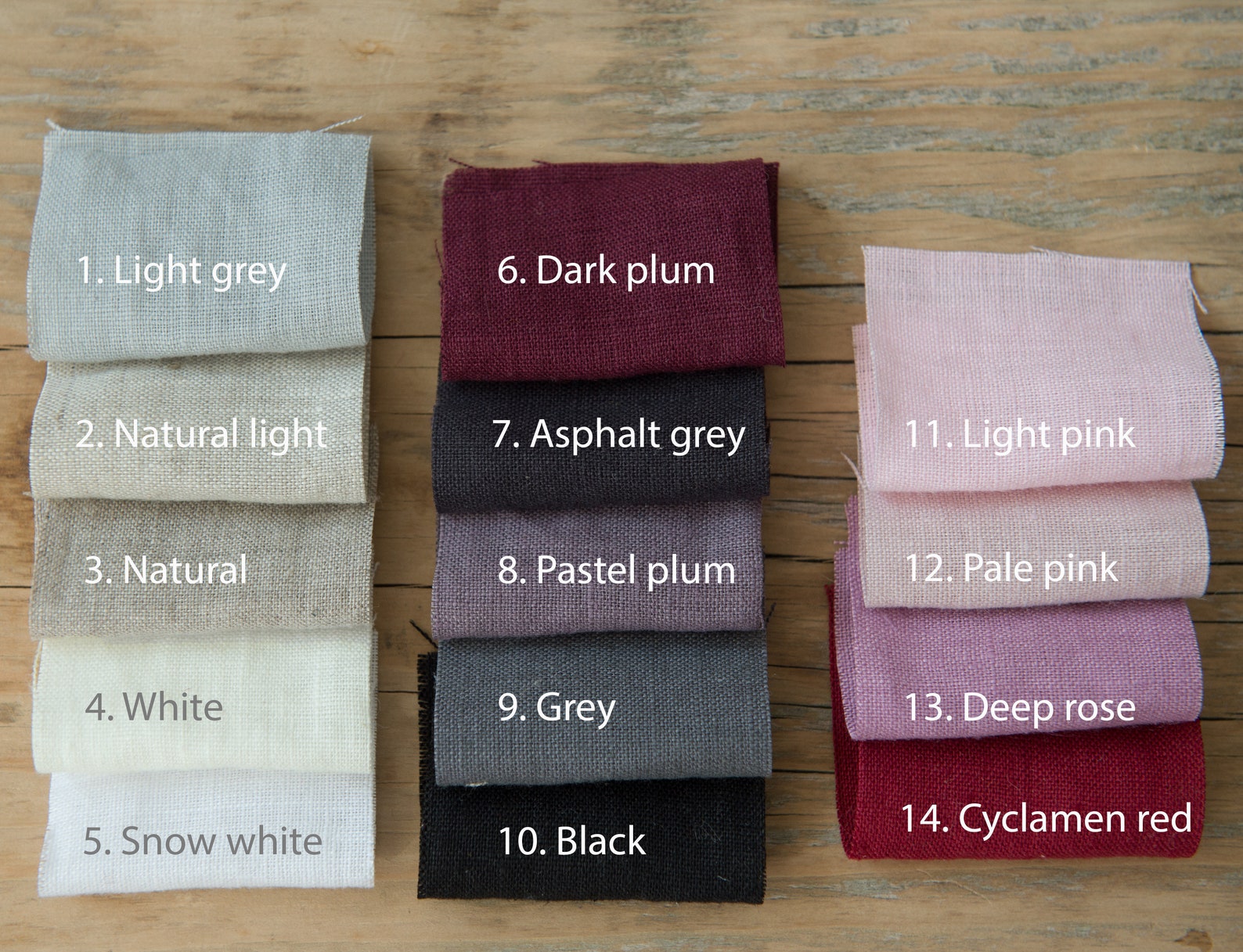 Set of Linen Samples for Softened Linen Linen Fabric - Etsy