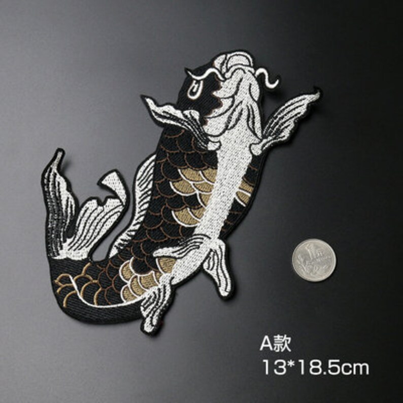 Iron on Carp Fish Patch Large Patch Punk Back Patch - Etsy