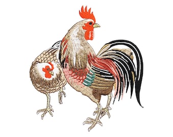 Embroidered Rooster - Etsy