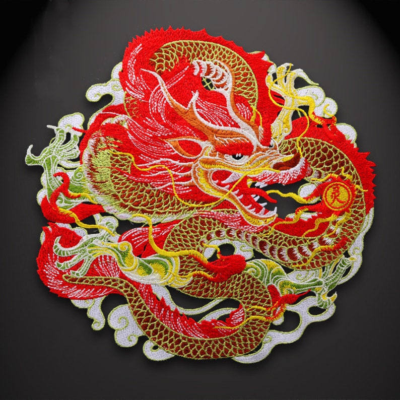 Large Dragon Patch Ebroidered Patch Sew on Patch for Jacket - Etsy