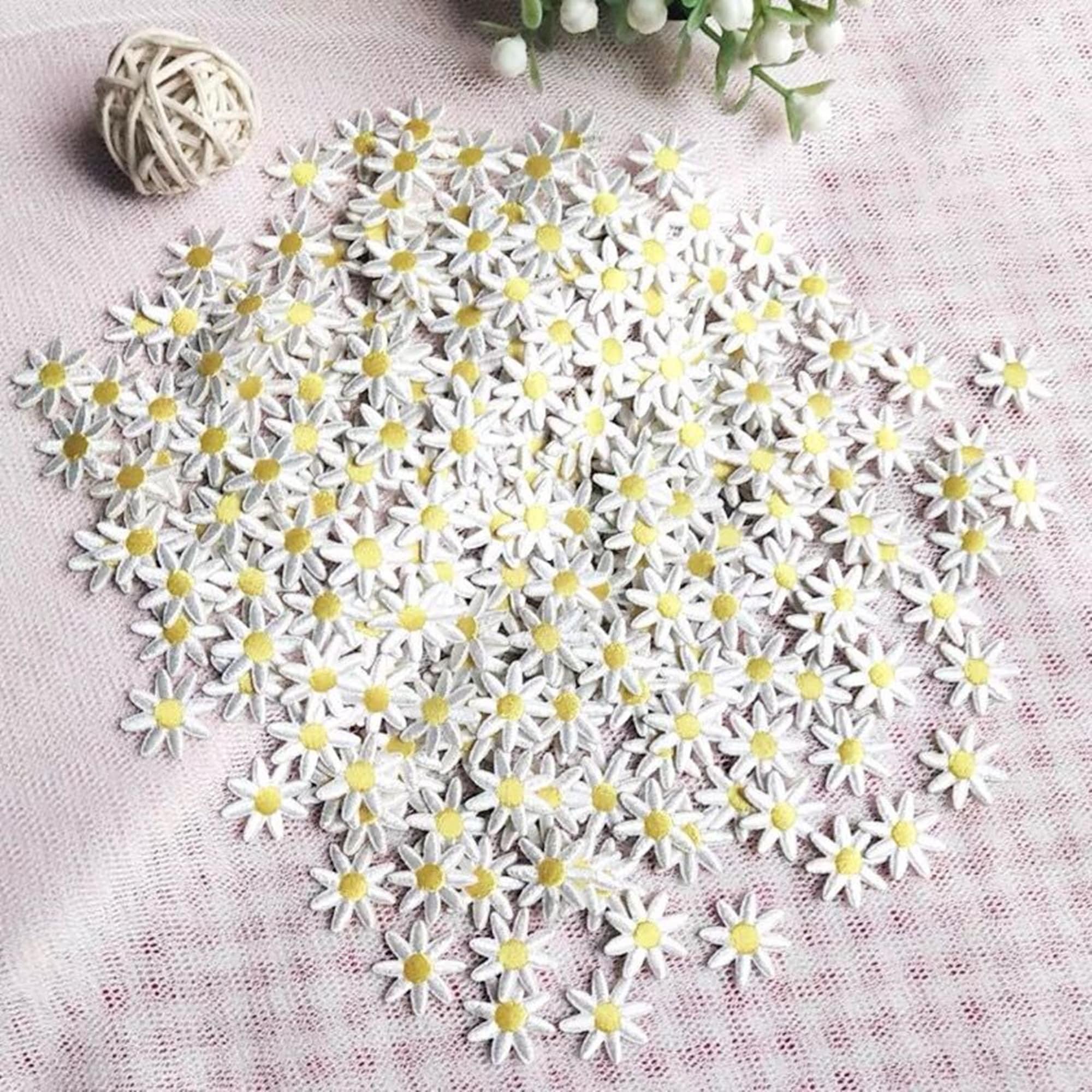 10pcs Mini Daisy Iron on Patch Flower Star Handmade Embroidered Patches ...