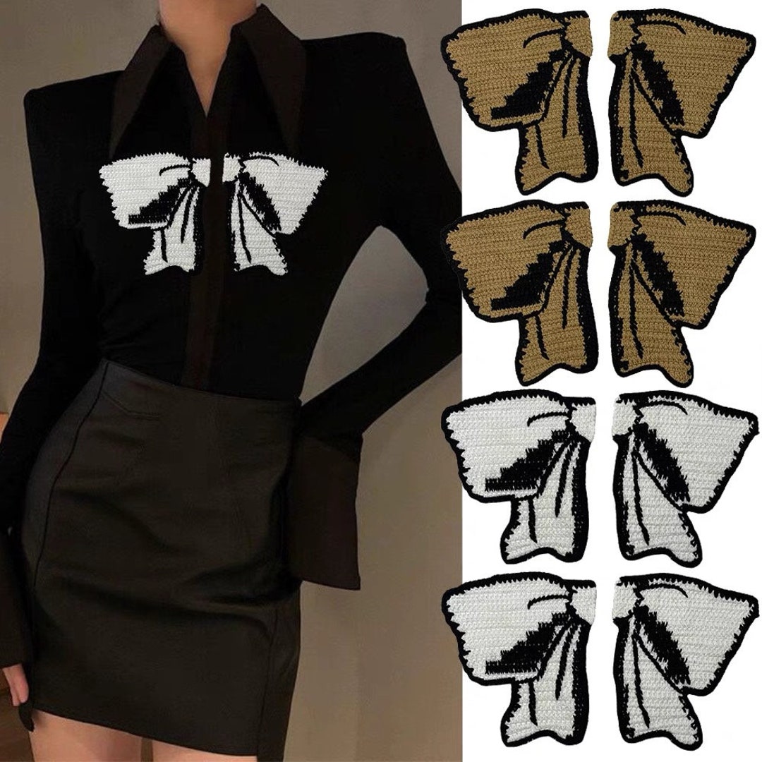 Embroidered Patch/bow Patch /iron on Patch/large Patch/neckline ...