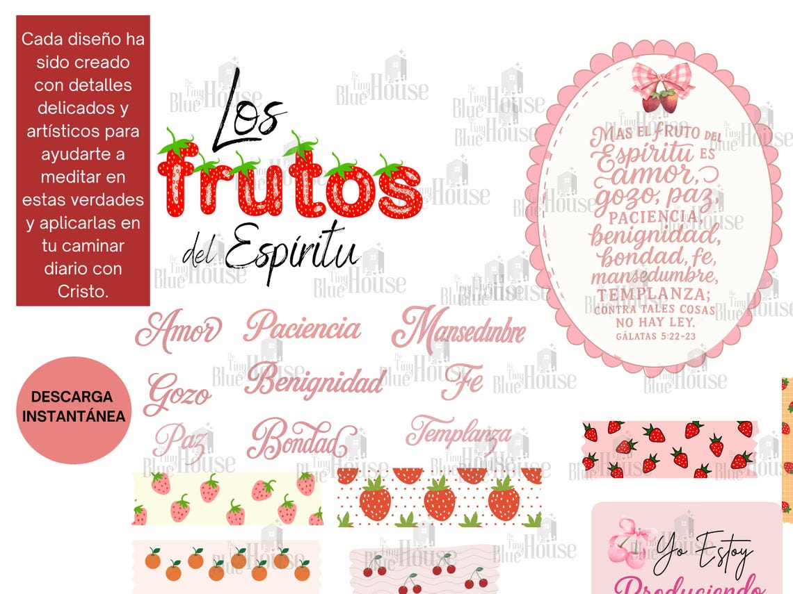 Bible Journaling: Fruits of the Spirit in Spanish (digital Download) - Etsy