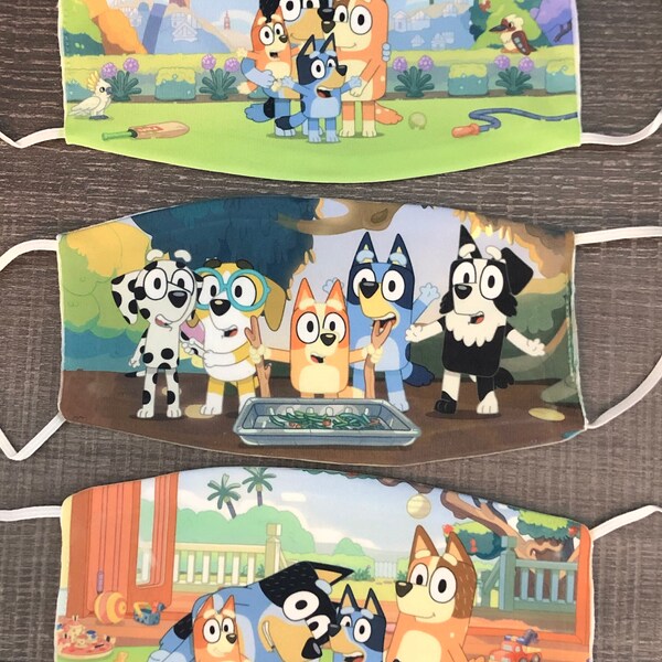 Bingo and Bluey Masks - Etsy
