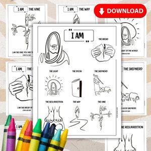 Sunday School Printable, Jesus' Teachings for Kids, "i Am" Statements ...