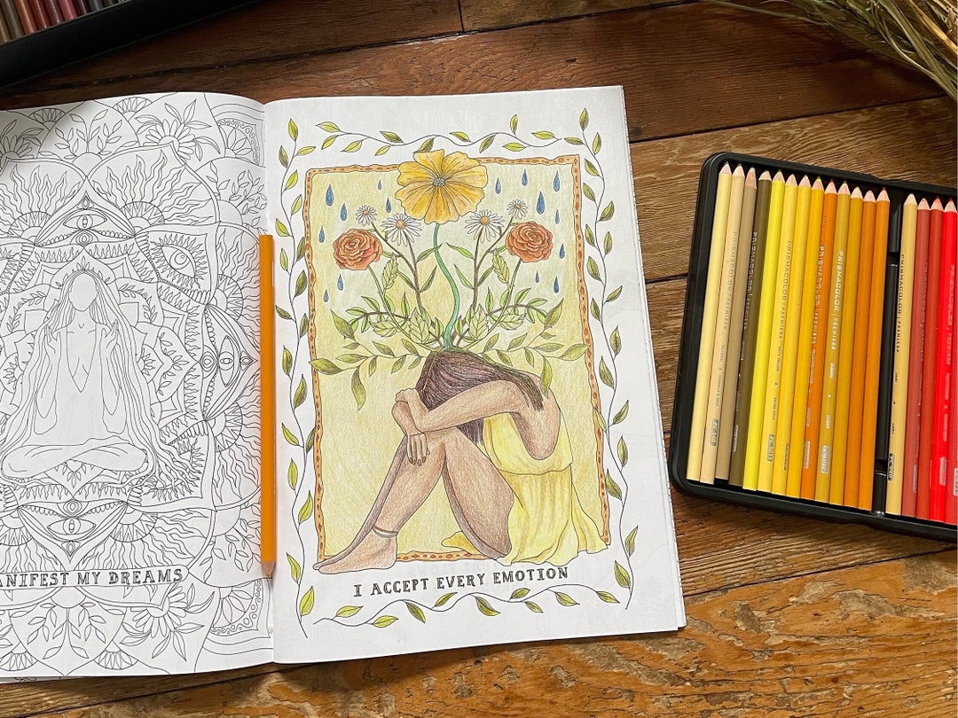 WILD WOMEN COLOURING Book - Positive Affirmation | Relaxing Art Therapy ...