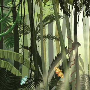 JUNGLE WOMEN - Fine Art Print Friendship Flower Circle Tropical Nature ...