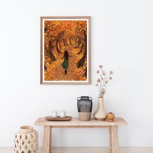 AUTUMN MAGIC - Fine Art Print Magical Fall Scene Cosy Winter ...