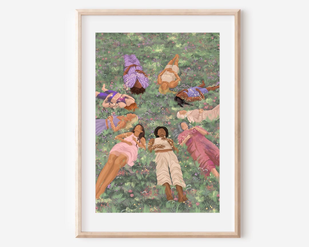 UNIVERSAL CONNECTION - Fine Art Print Women’s Circle Friendship Wall ...