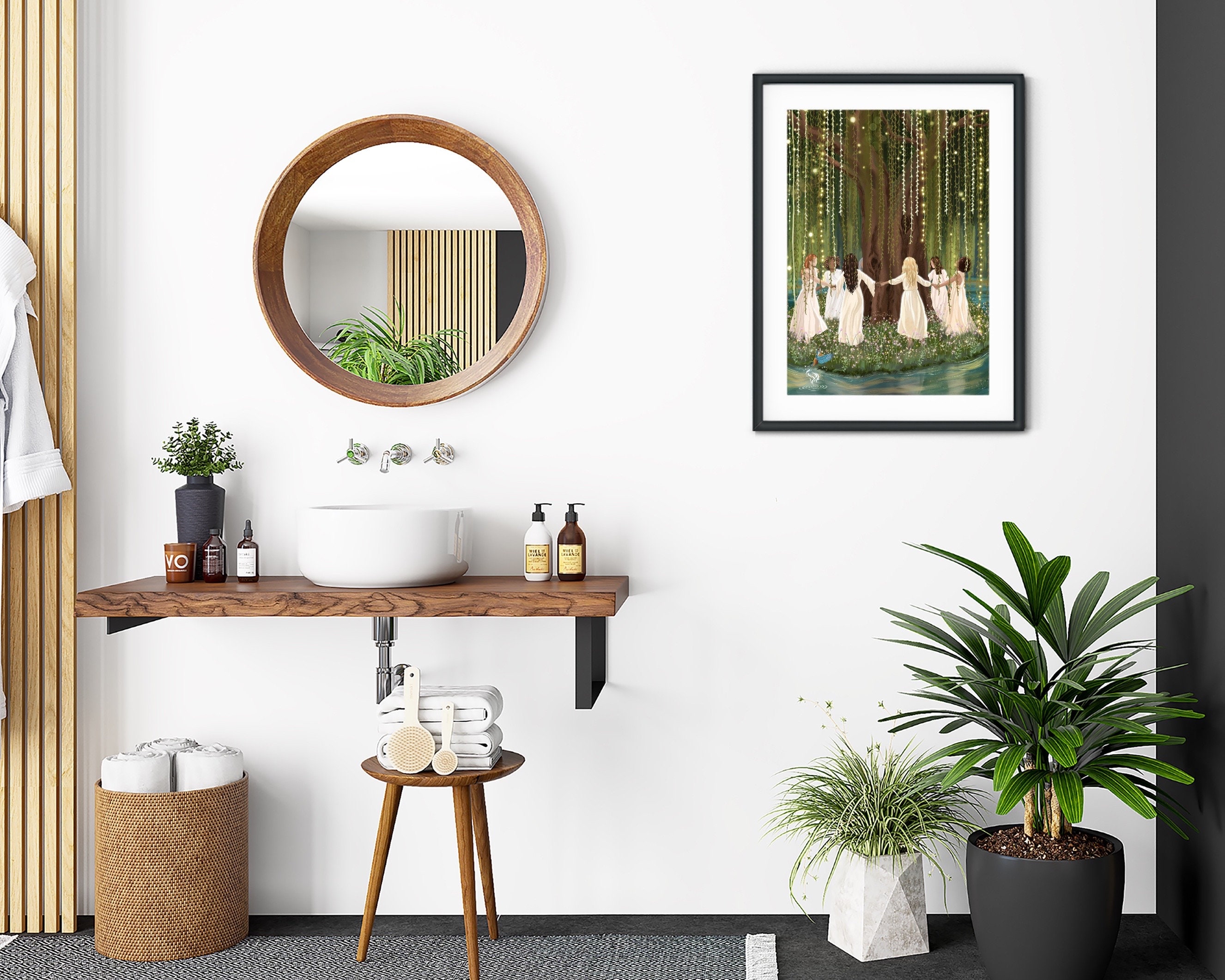 DANCING WILLOW - Fine Art Illustration Print Women’s Circle Magical ...
