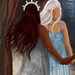 WINTER SOLSTICE Fine Art Women Circle Illustration Print Wall Decor ...