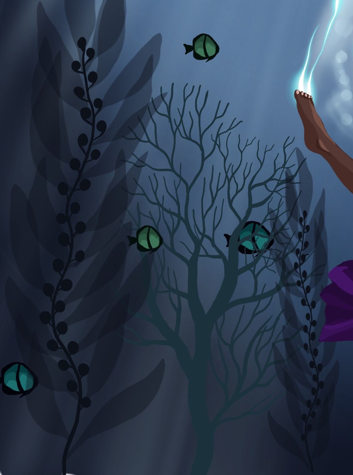 THE DEPTHS Fine Art Shadow Spiritual Ocean Print - Etsy