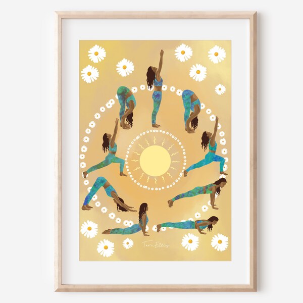 Sun Salutation Poster - Etsy