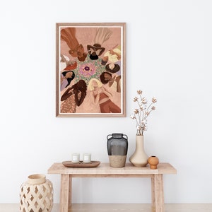 We Are One - Fine Art Print, Unity Illustration Wall Decor Poster ...