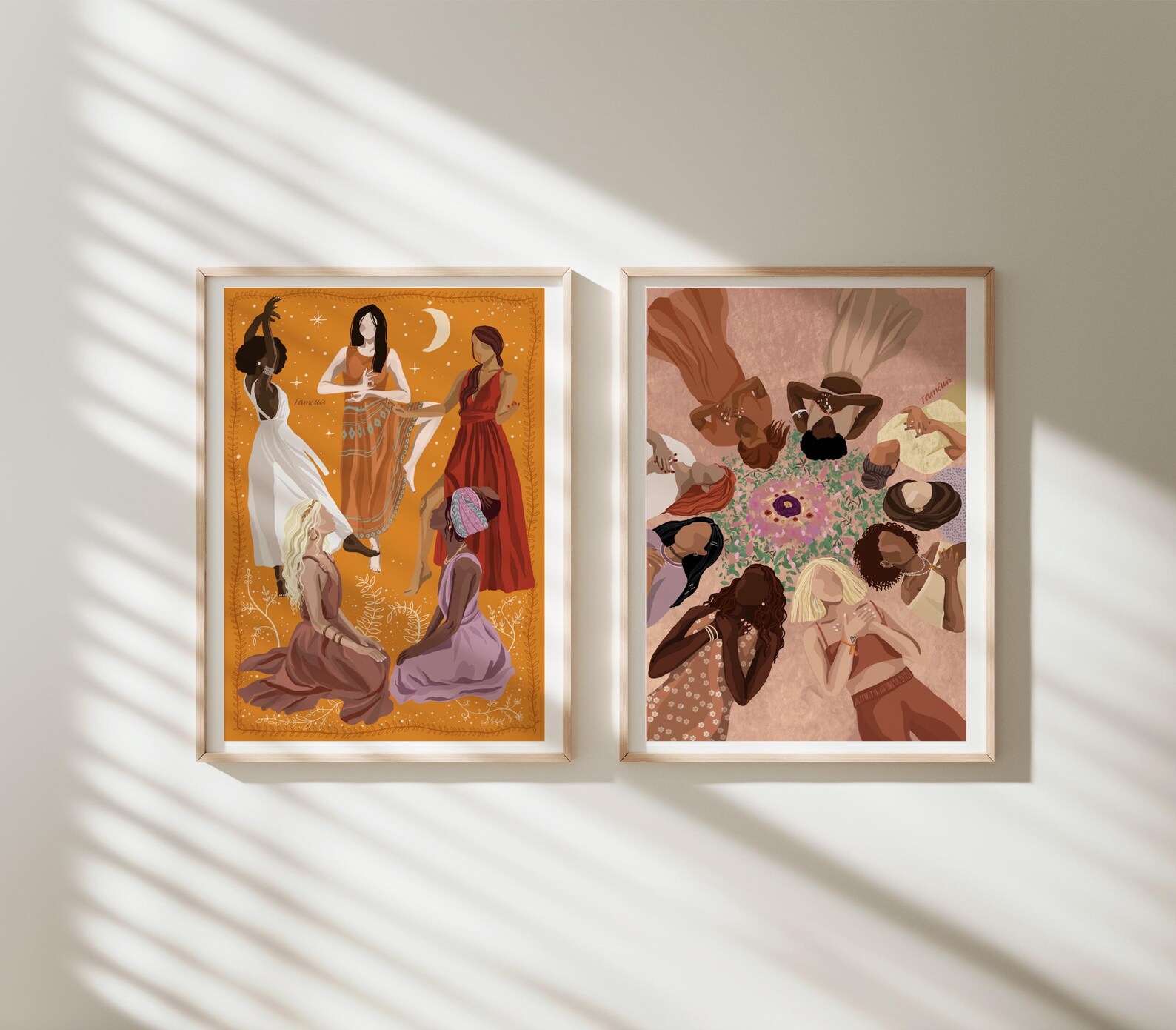 UNITY IN DIVERSITY- Fine Art Print, Unity Friendship Illustration Wall ...
