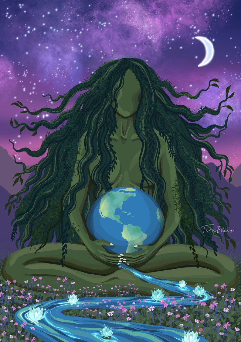 EARTH MAMA Fine Art Pachamama Mother Nature Feminine - Etsy