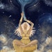 GOLDEN GODDESS Fine Art Magic Woman Cosmic Illustration - Etsy UK