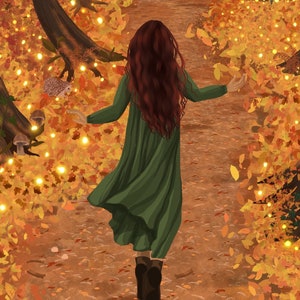 AUTUMN MAGIC - Fine Art Print Magical Fall Scene Cosy Winter ...