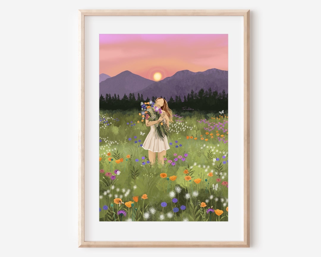 REWILDING - Fine Art Print Flower Bouquet Woman Nature Lover ...