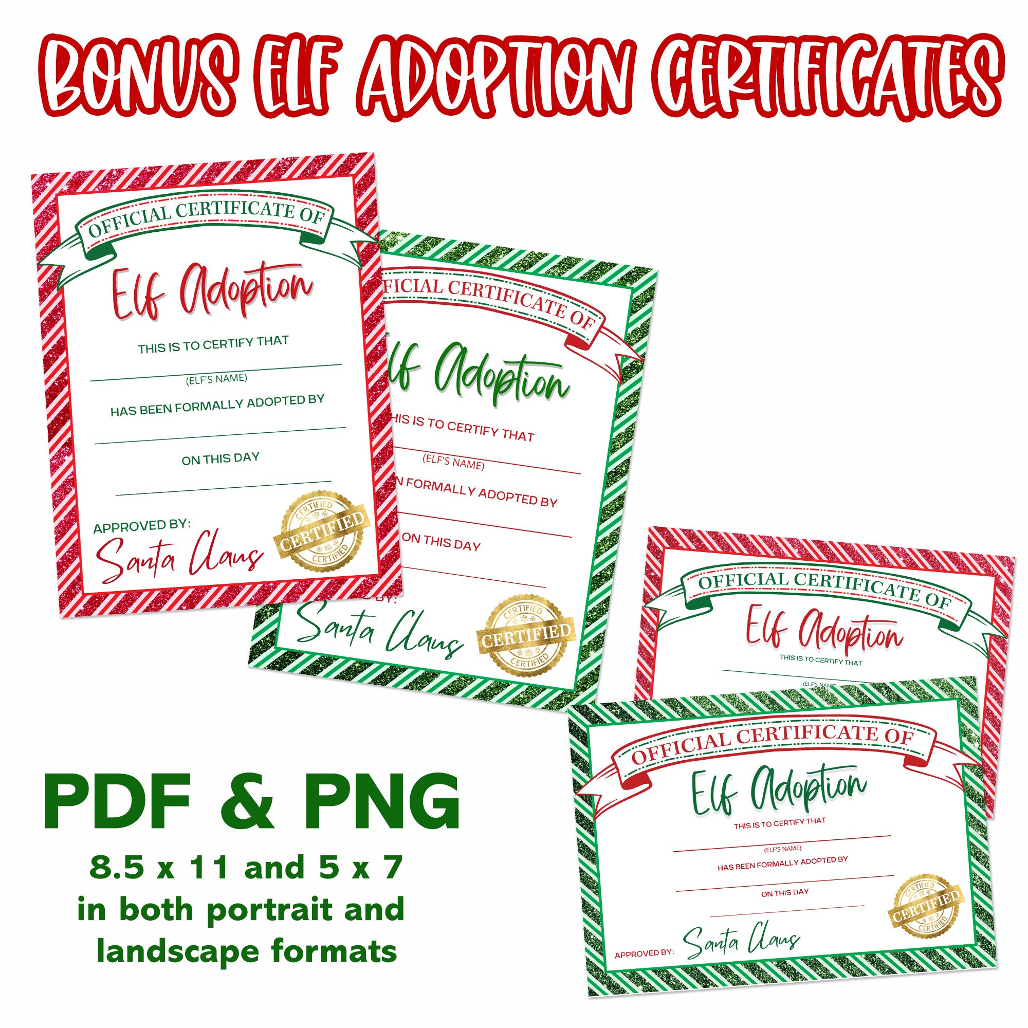 Christmas Elf SVG Kit: Dress up & Adoption Certificate (digital ...