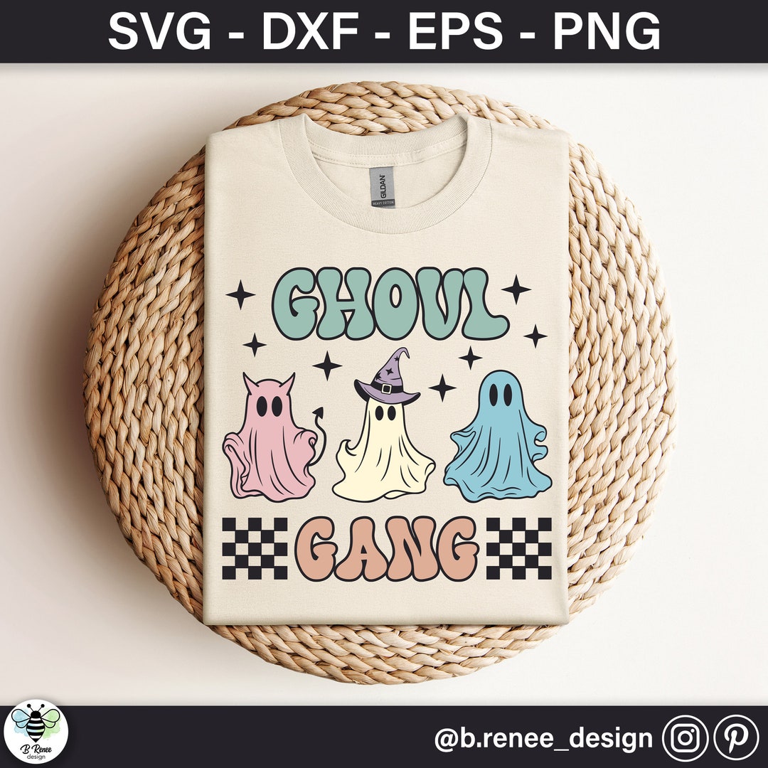 Retro Ghoul Gang SVG: Halloween Shirt Design (digital Download) - Etsy