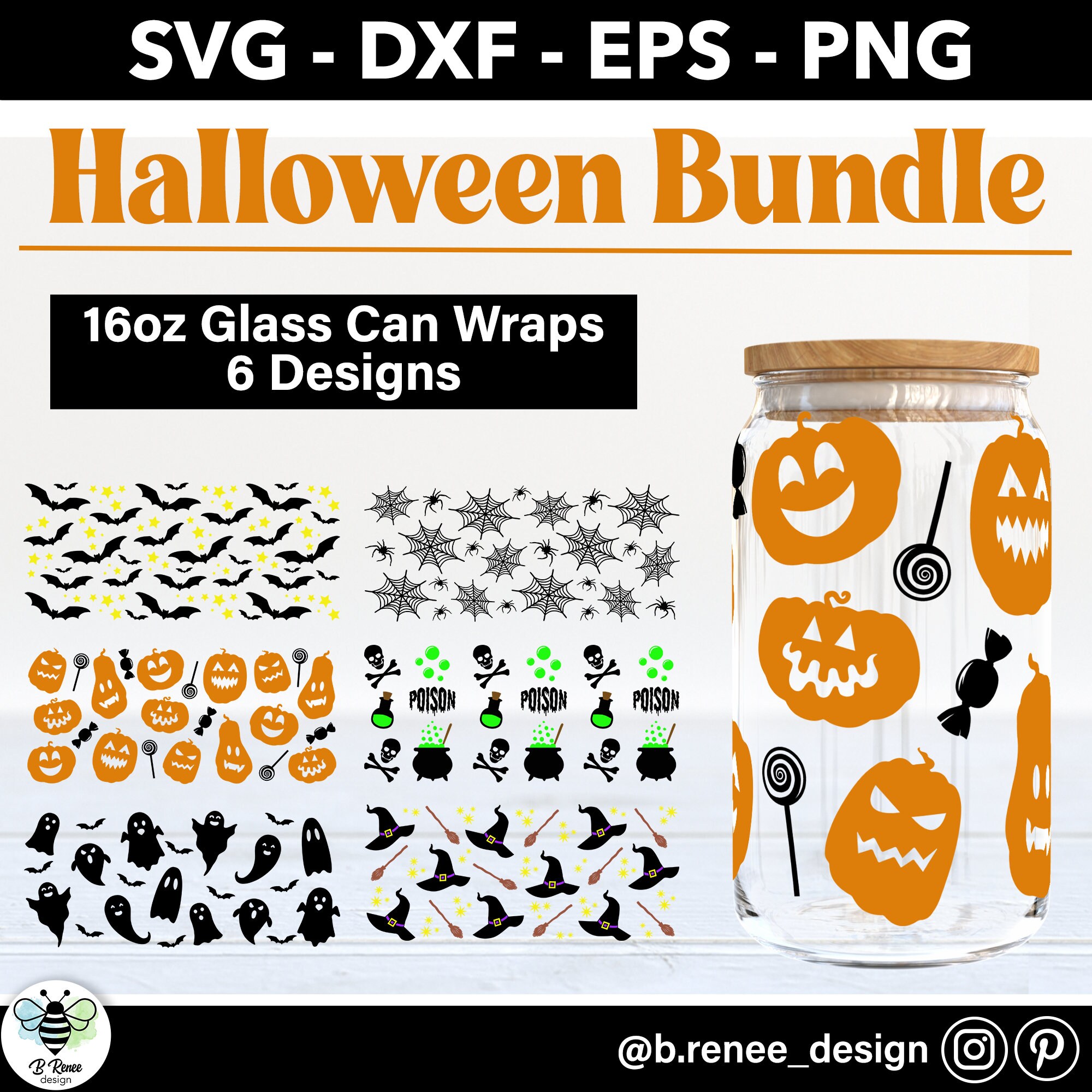 Glass Can Holiday SVG Bundle 16oz Libbey Glass SVG Bundle - Etsy