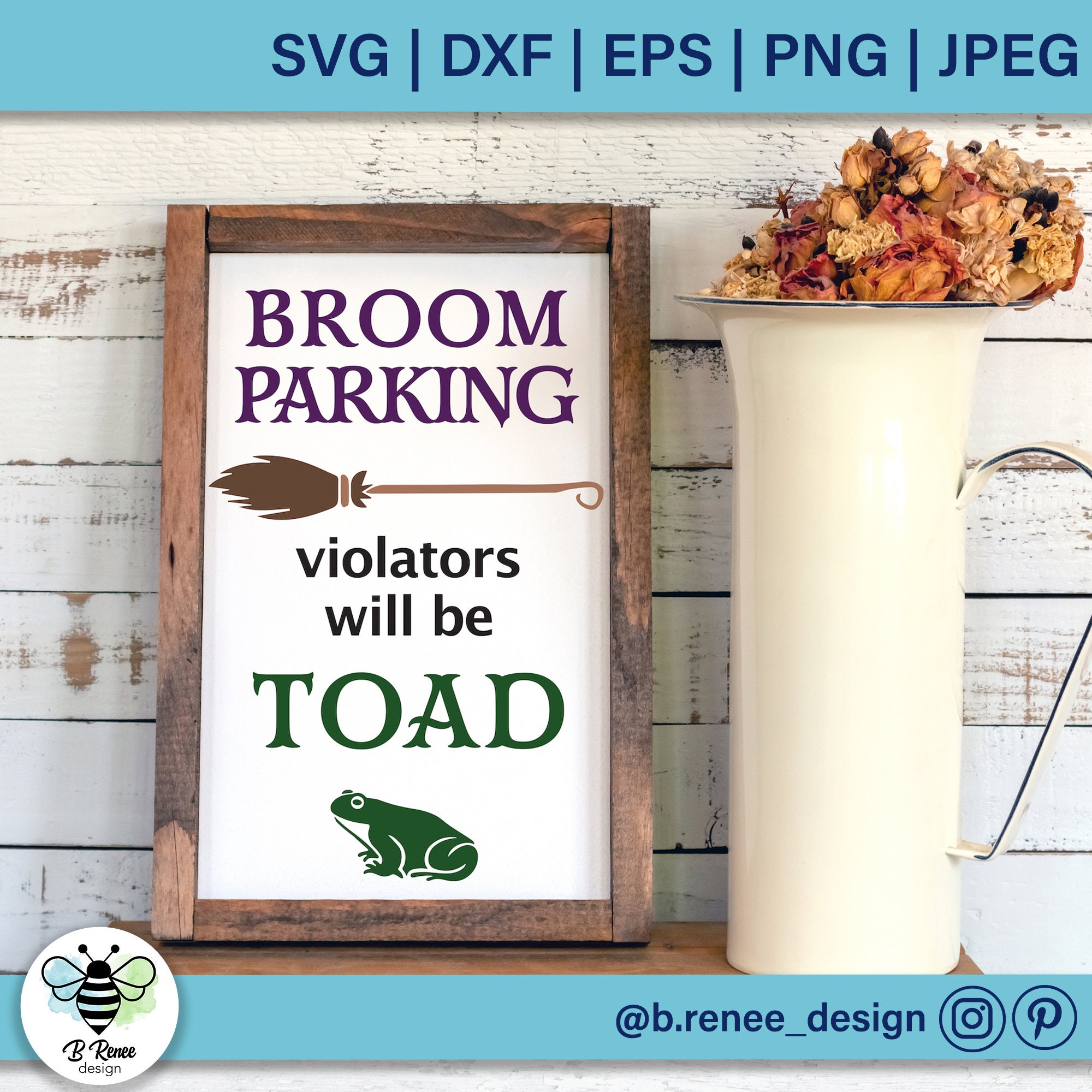 Broom Parking SVG Violators Will Be Toad SVG Halloween SVG - Etsy Israel