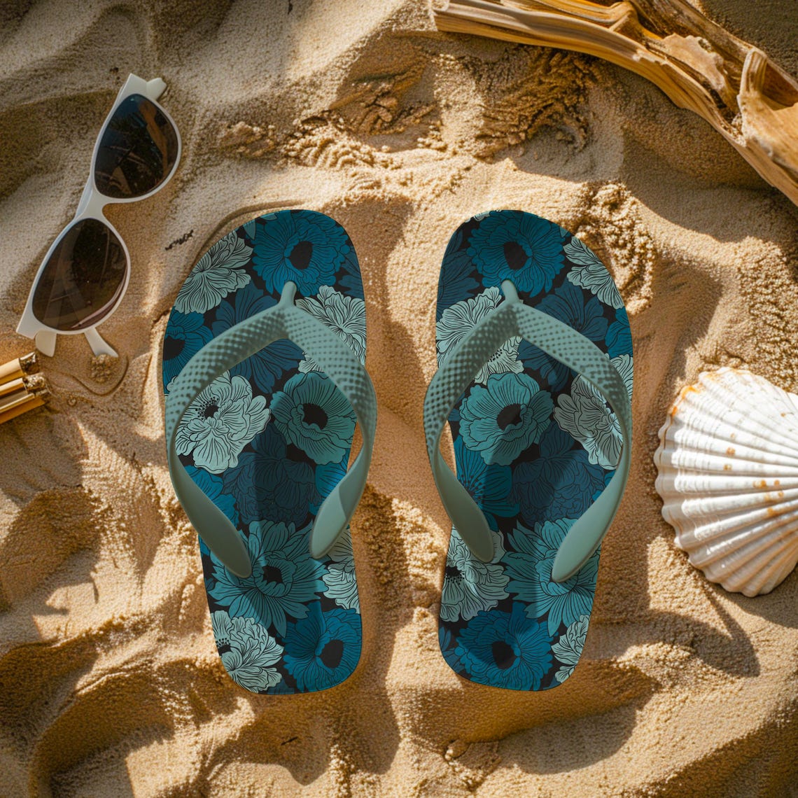 Flip Flops Mockup, Surface Pattern Mockup, Summer Sandal Mockup ...