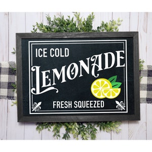 Ice Cold Lemonade Sign SVG | Vintage Lemonade Sign | Lemonade Stand ...