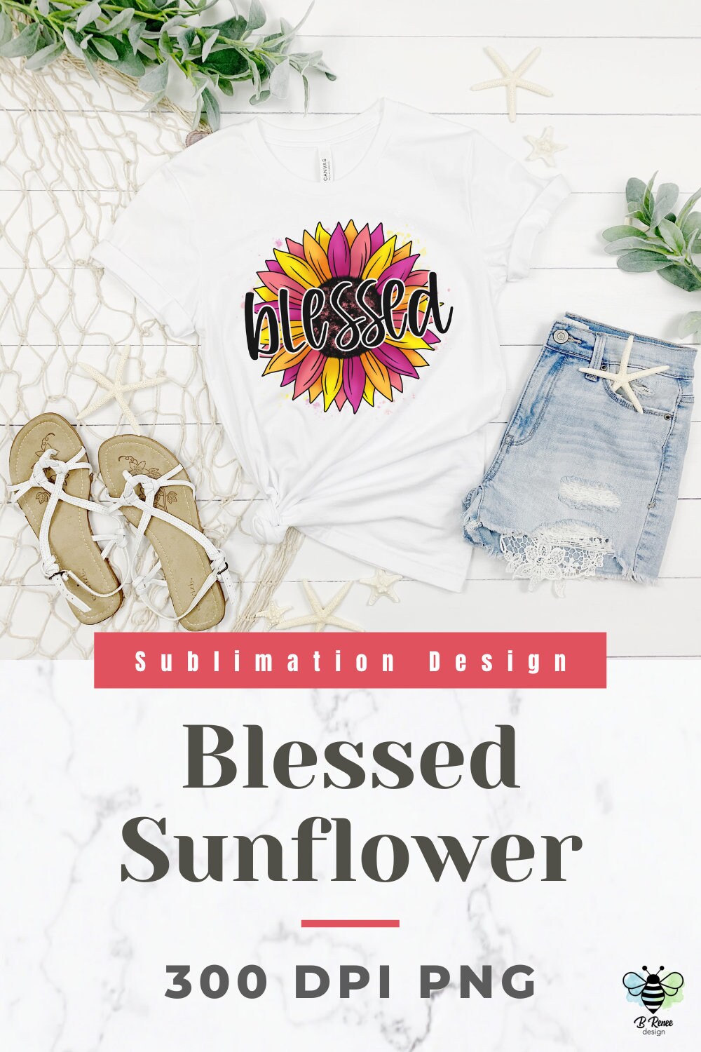 Blessed Sunflower PNG Sunflower Sublimation Blessed PNG - Etsy