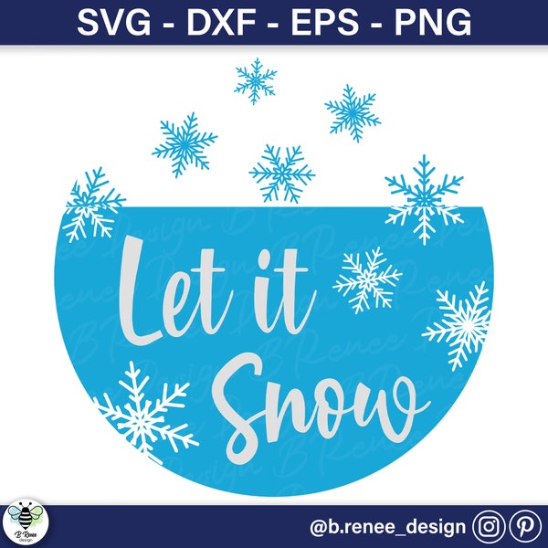 Let It Snow Round Sign - Etsy