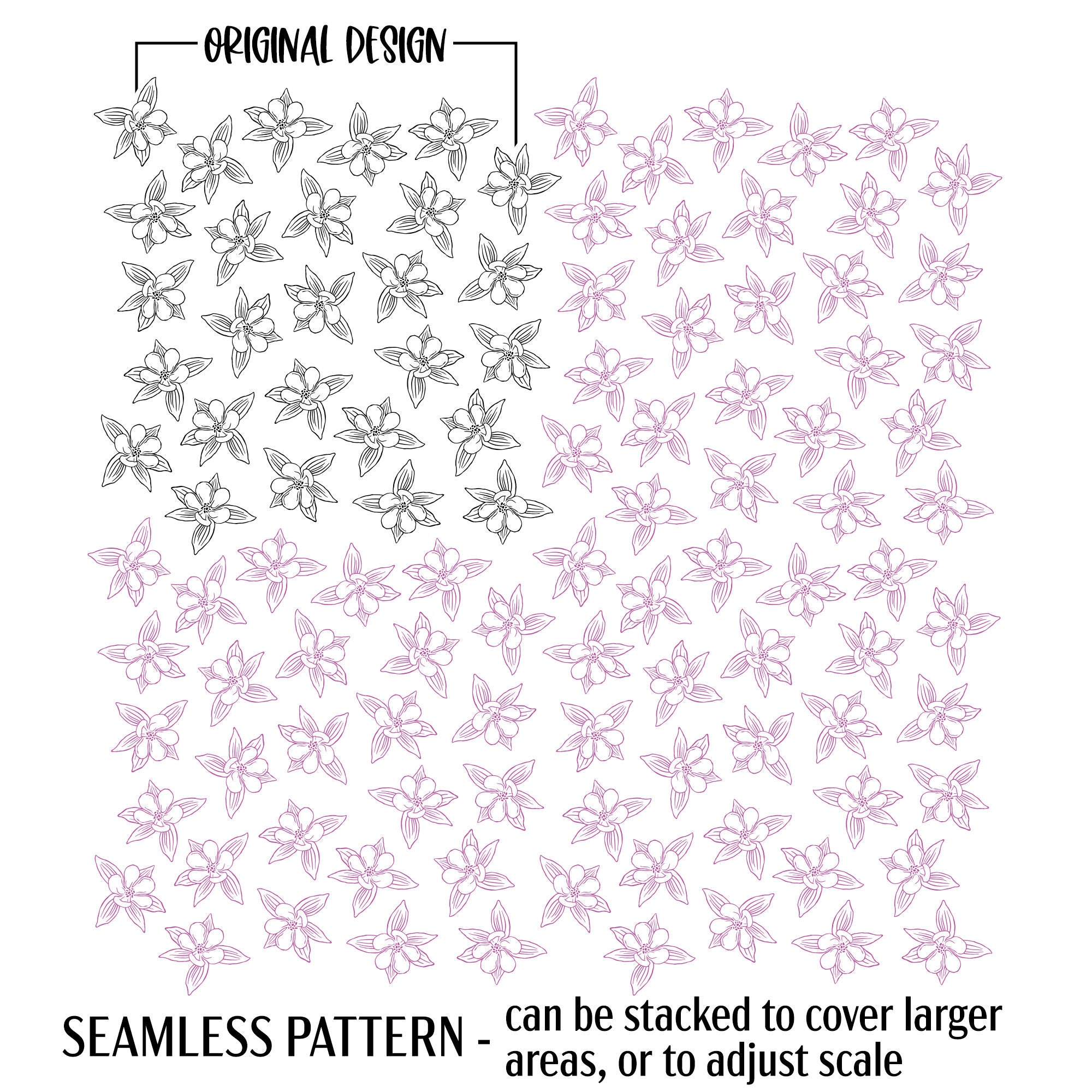 Floral Seamless Pattern SVG: Laser Engraving File (digital Download) - Etsy