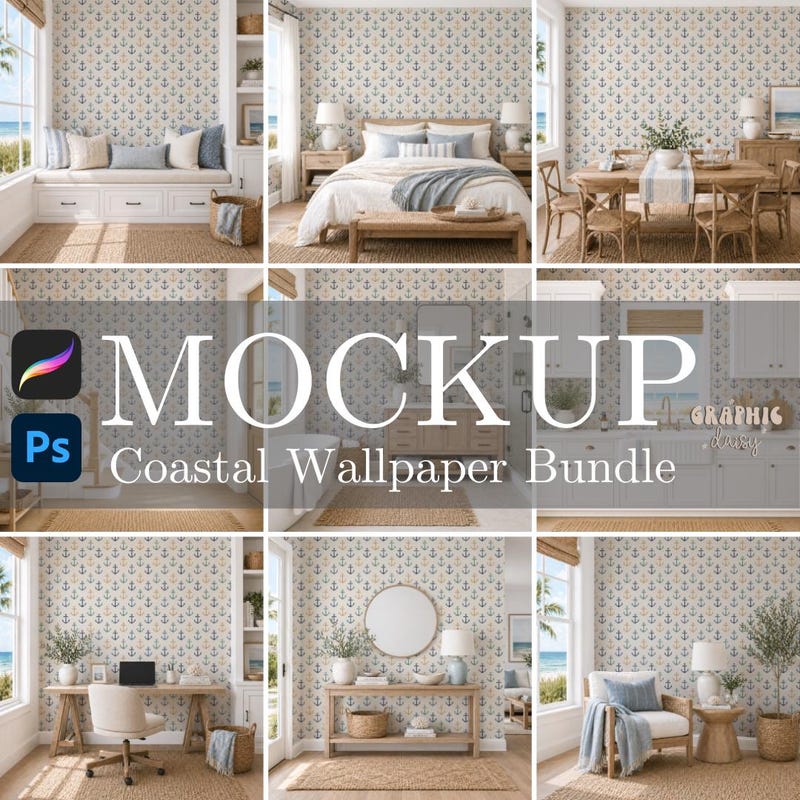 Wallpaper Mockup Bundle - Etsy