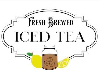 Iced Sweet Tea No Lemon Drink Iced Beverage Sublimation - Etsy